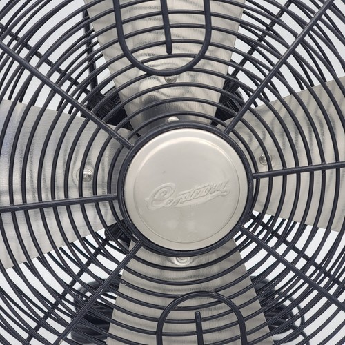 Vintage Hunter Century 12" Steel 3 Speed Oscillating Table Fan Black Mo ...