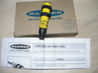 Banner Engineering Laser Emitter S186ELDQ, 18mm, 10-30VDC, New Item | eBay