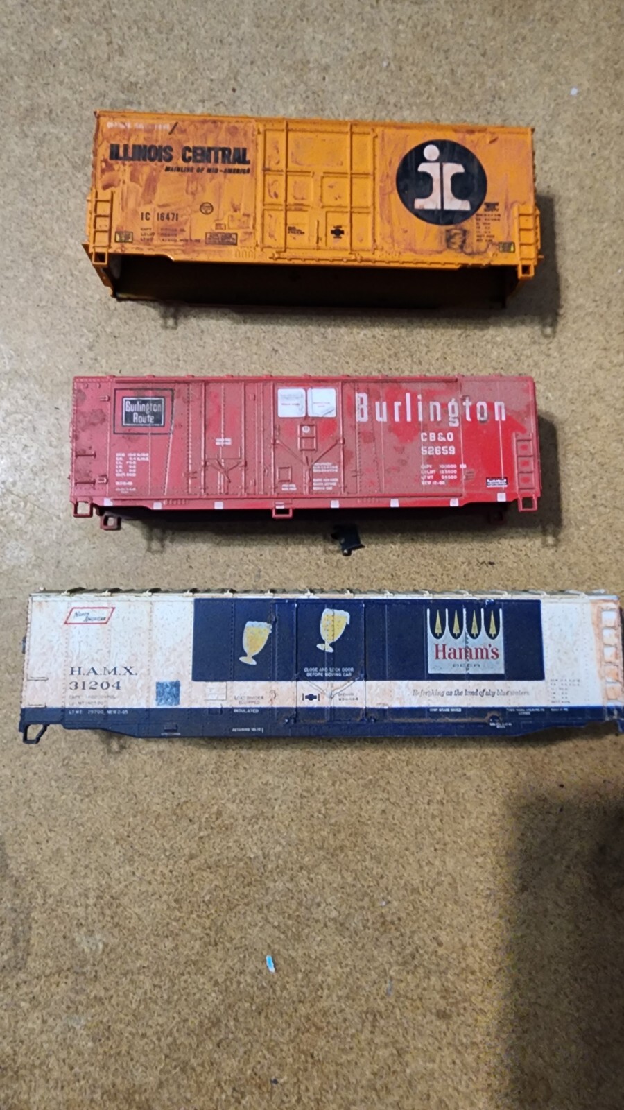 Lot of 3 Weathered Box Car Shells | eBay