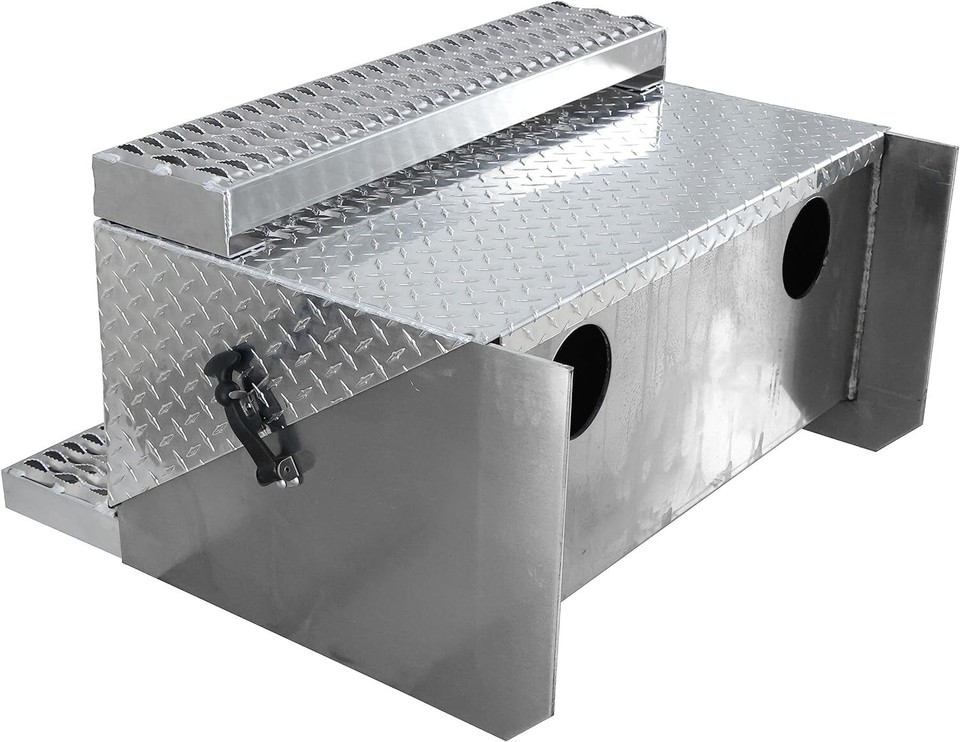 Aluminum Diamond Plate Step Battery Box Tool Box 30'' For Peterbilt 378 ...