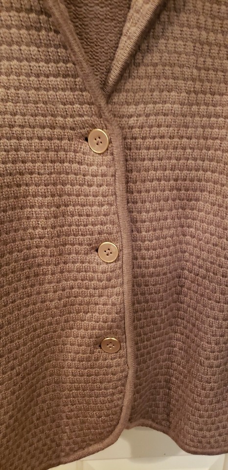 NWT Talbots Tan Pure Italian Merino Wool Button Up Cardigan Sweater ...