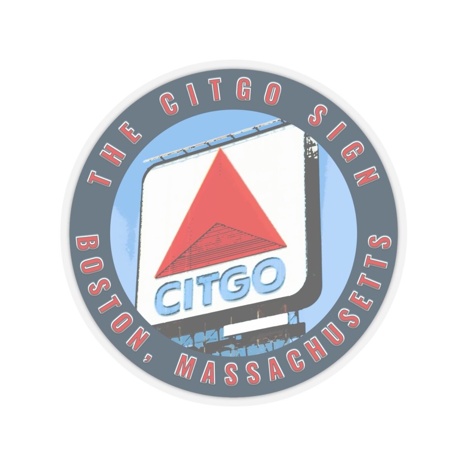 Historic Citgo Sign, Boston, MA - Kiss-Cut Stickers, Free shipping w ...