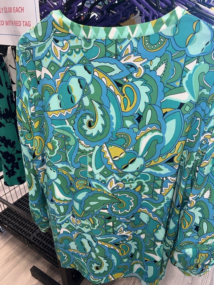 Susan Graver Passport Regular Rayon Challis Button Front Cardigan Green ...