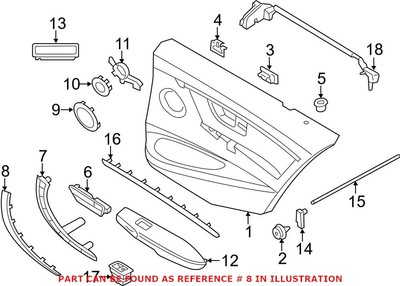 Genuine OEM Door Panel Handle Cover for BMW 51417260081 | eBay