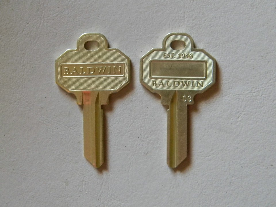 2 Original Baldwin Key Blanks- 5 Pin - Various Designs | eBay