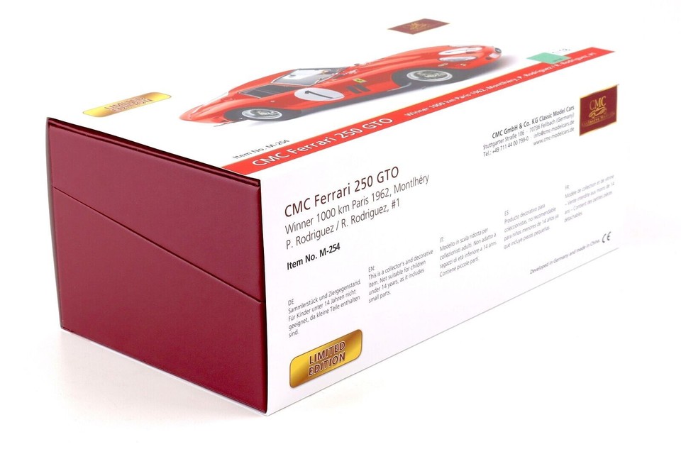CMC M-254 FERRARI 250 GTO 1000 KM DE PARIS MONTLHERY 1962 LHD Rodriguez ...