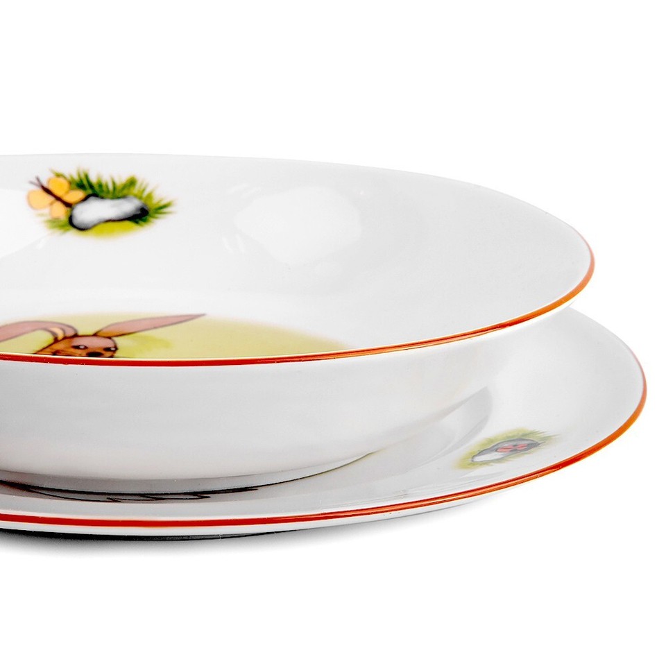 3pc Kolobok Russian Fairytale Children Dinnerware Set Kids Porcelain ...