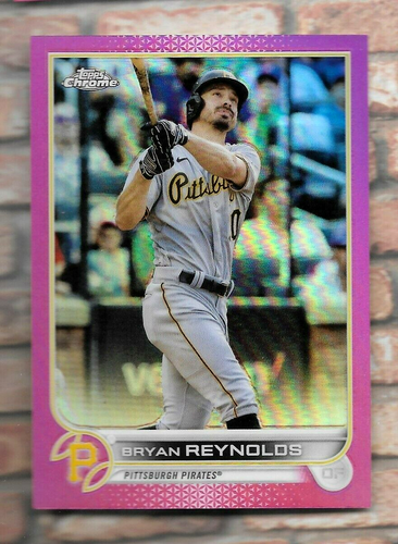 BRYAN REYNOLDS 2022 TOPPS CHROME PINK REFRACTOR INSERT CARD #155 MLB ...