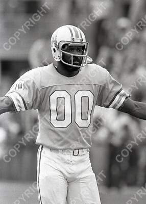 KEN BURROUGH - HOUSTON OILERS - Vintage 35mm B&W NEGATIVE 8.13a* READ ...