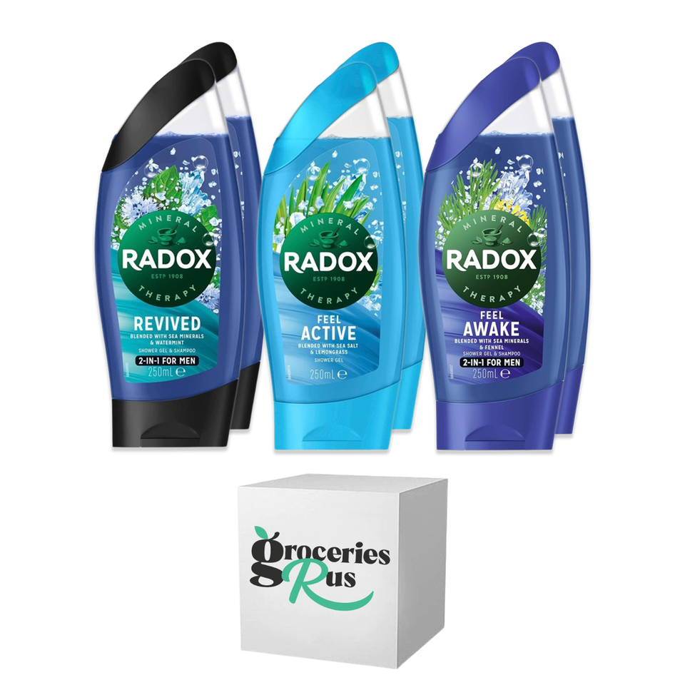 Radox 2-in-1 Shower Gel & Shampoo With Hanging Hook 250ml - Assorted ...