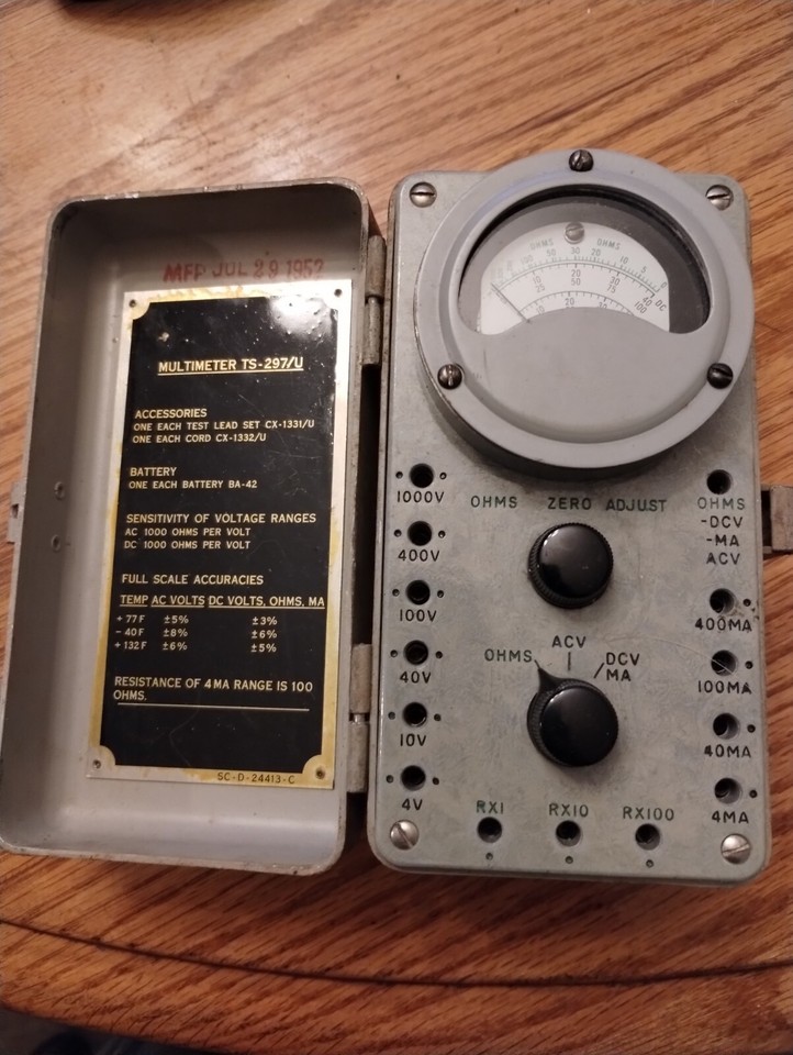 US Army Signal Corps TS-297/U Multimeter Parts Only | eBay