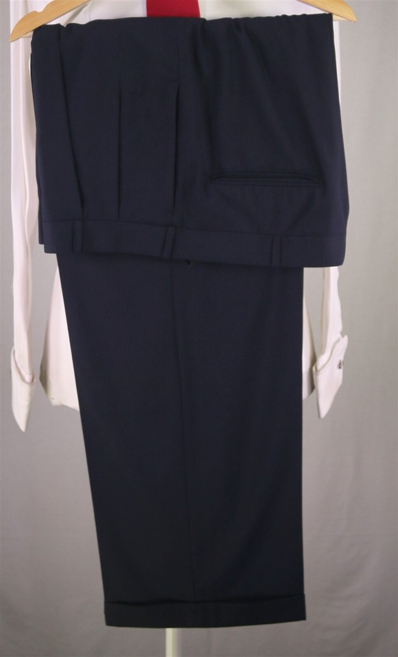 Adrian Jules Suit Franceco Atlanta Navy Blue 2-Btn Handmade Wool Suit ...