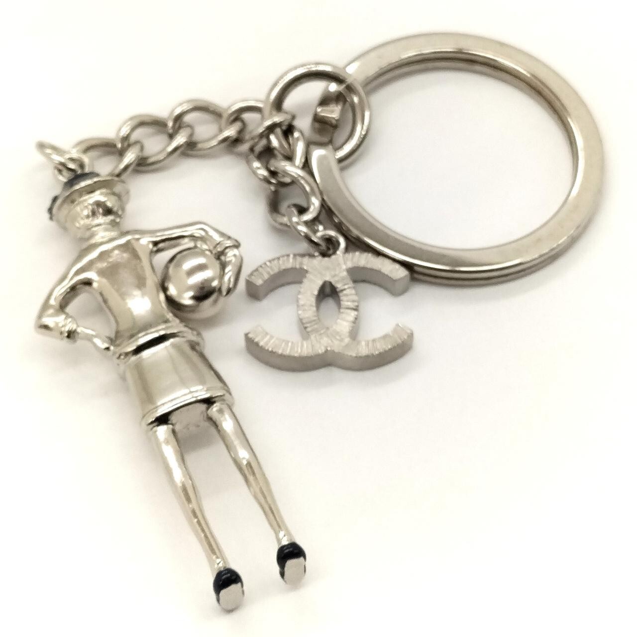 Authentic CHANEL mademoiselle Key Ring Holder Key Chain Bag Charm ...