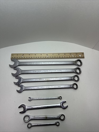 Lot of 8 VTG PROTO USA Pro. Wrenches 1224 1222 1220 1218 1208 3026 1127 ...