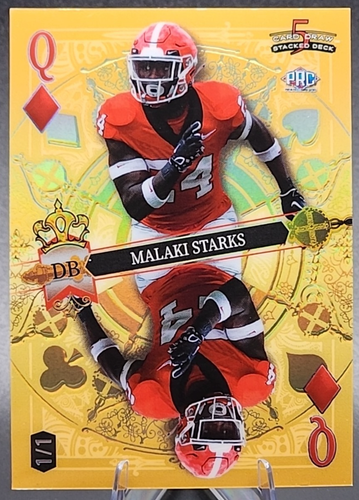 Malaki Starks 1/1 2024 Wild Card 5 Card Draw Rookie RC Gold Mirror ...