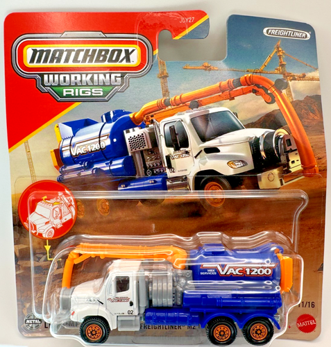 2025 Matchbox Working Rigs #11 Freightliner M2 106 WHITE | BLUE ...