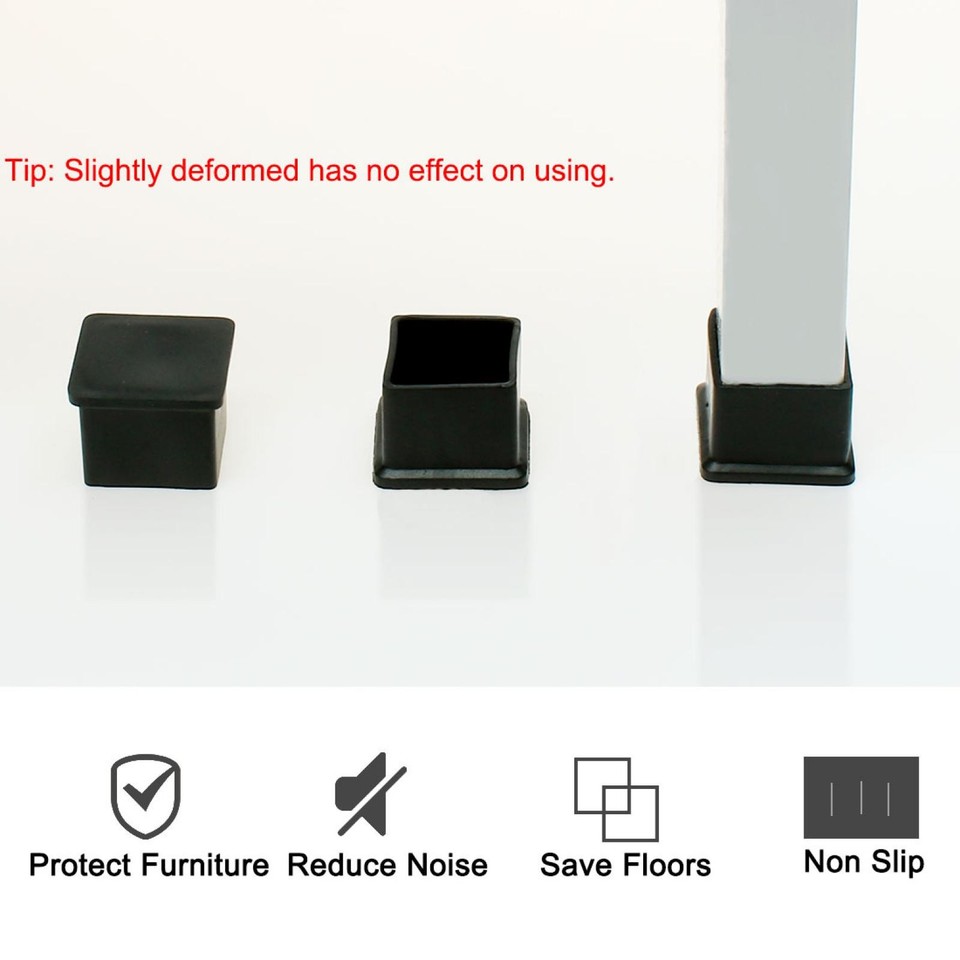 Chair Leg Caps Furniture Feet Slider Desk Floor Protector 6pcs 1"x1 ...