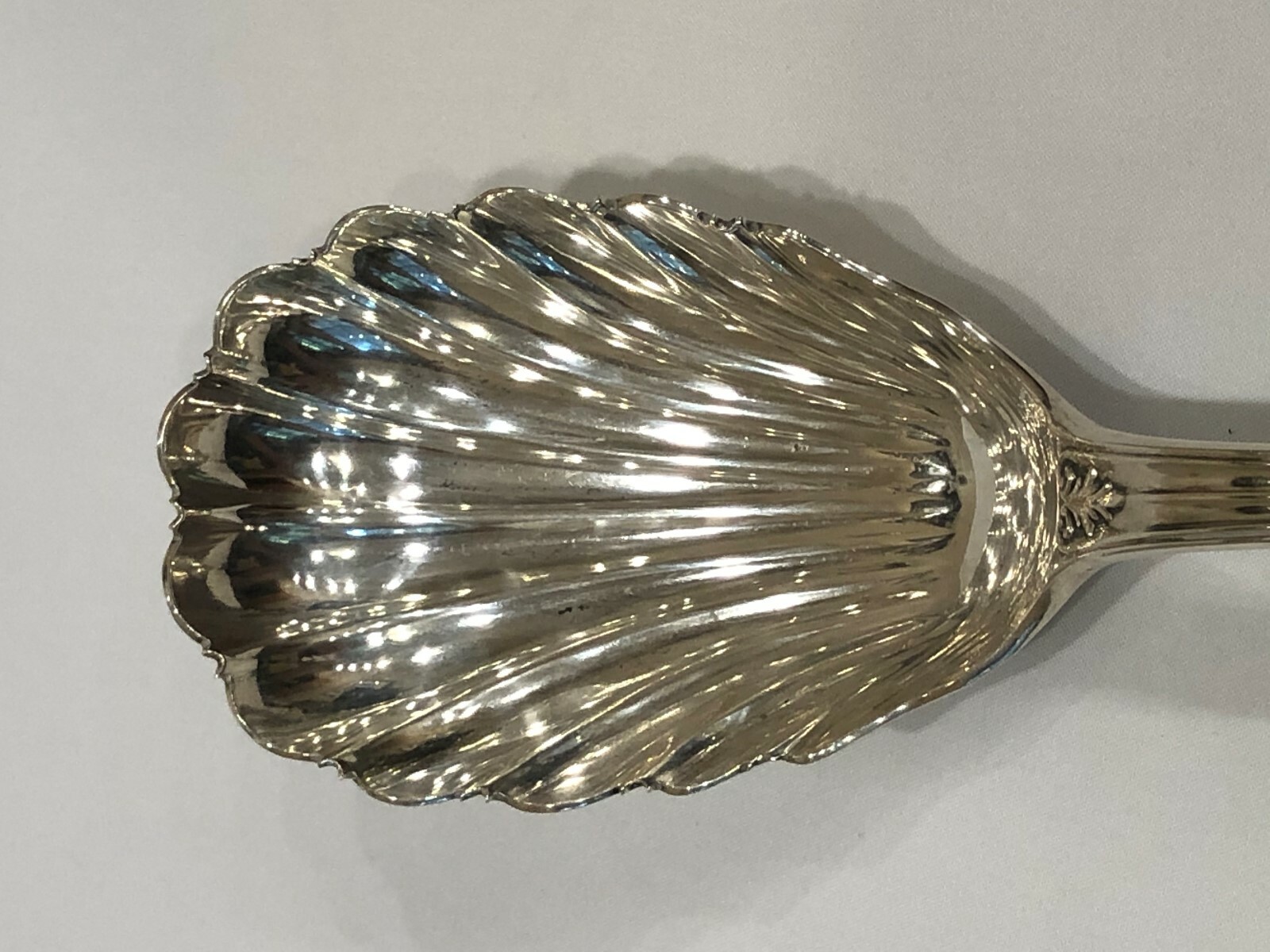 c. 1847 Antique ALLCOCK & ALLEN Coin Silver 13 1/4" Large Spoon 166g | eBay