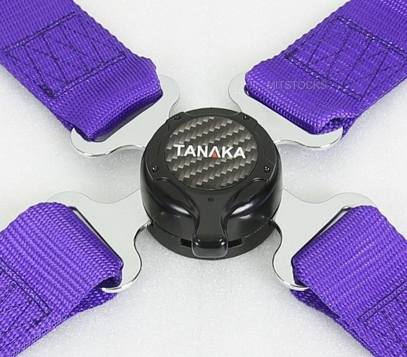 TANAKA UNIVERSAL PURPLE 4 POINT CAMLOCK QUICK RELEASE RACING SEAT BELT ...