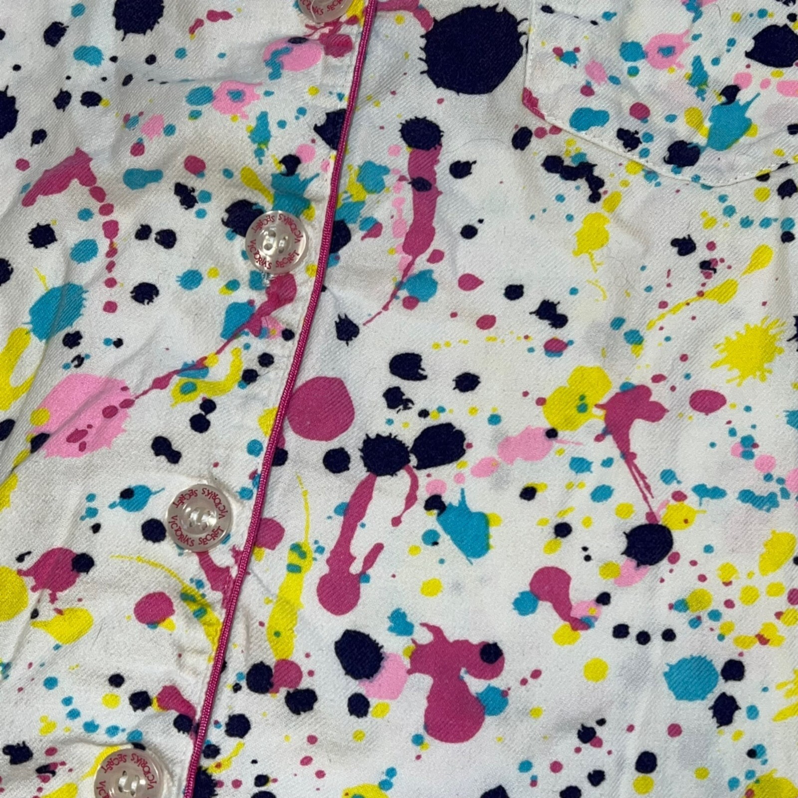 Victoria's Secret Flannel Paint Splatter Pajamas Set … - Gem