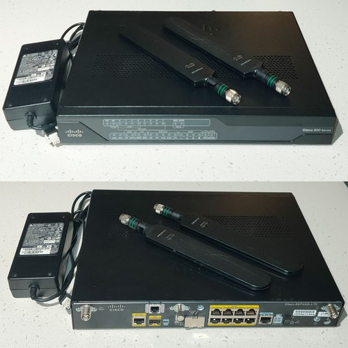 Cisco C897VAG-LTE-LA-K9 Router, 4G LTE, HSPA+, VDSL/ADLS 2+, 9x Gb, 1x ...