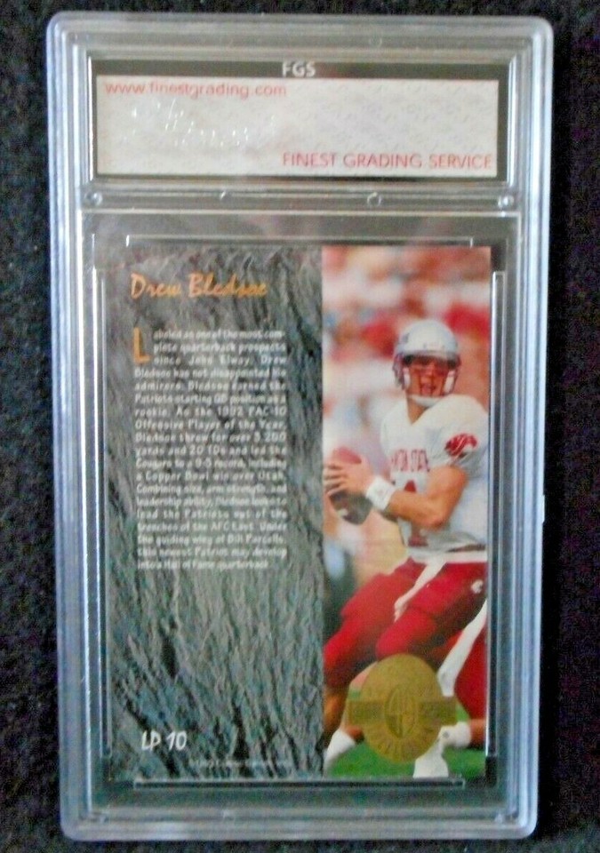 1993 Drew Bledsoe Classic 4-Sport Rookie card #LP10.....FGS GRADING 10 ...