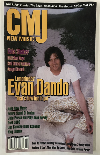 CMJ MAGAZINE-NOV 1996-EVAN DANDO-KULA SHAKER-PET SHOP BOYS-PEST 5000-NO ...