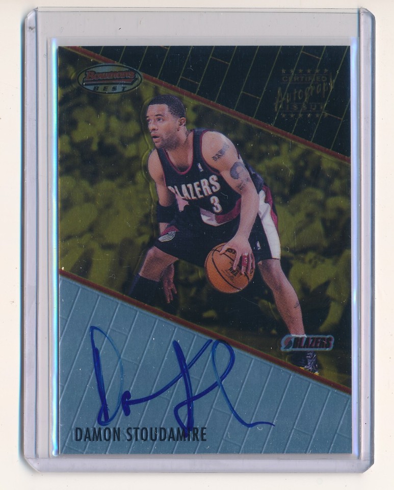 DAMON STOUDAMIRE 1999-00 BOWMAN'S BEST AUTOGRAPH AUTO *PORTLAND TRAIL ...