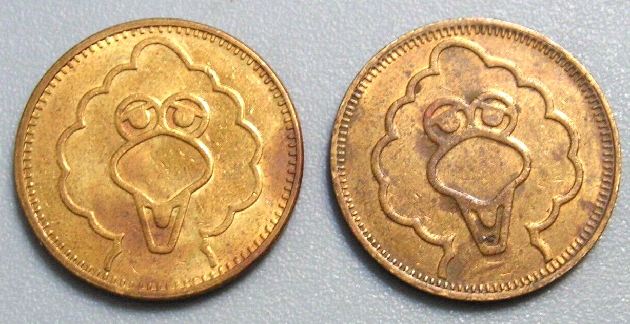Lot of 2 Vintage Sesame Place Tokens 1980 Muppets Inc. Coin PA | eBay