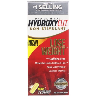 Hydroxycut, Pro Clinical Hydroxycut, Non-Stimulant, 72 Rapid-Release ...