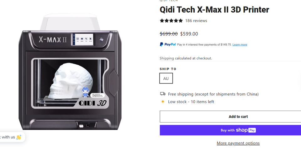 QIDI X MAX - II - 3D PRINTER - QIDI X MAX 2 - EXTRA LARGE 3D PRINTER ...