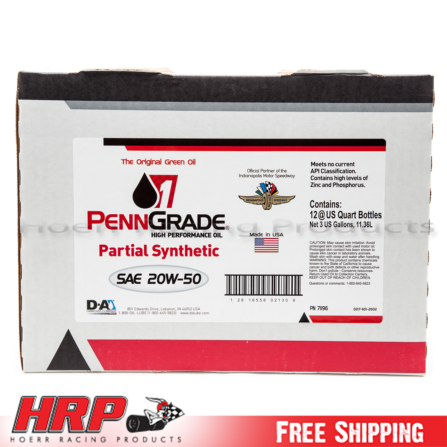 Brad Penn 20W50 Semi Synthetic SAE - 12 Pack (Case)