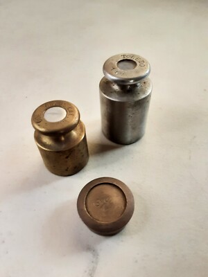 Ohaus Brass Calibration Weight Mass 300g with Toledo 1 lb weight scales ...