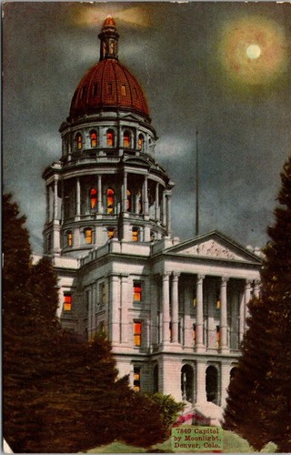 Denver Colorado Capitol Moonlight DB UNP 1907-1915 Antique Postcard | eBay