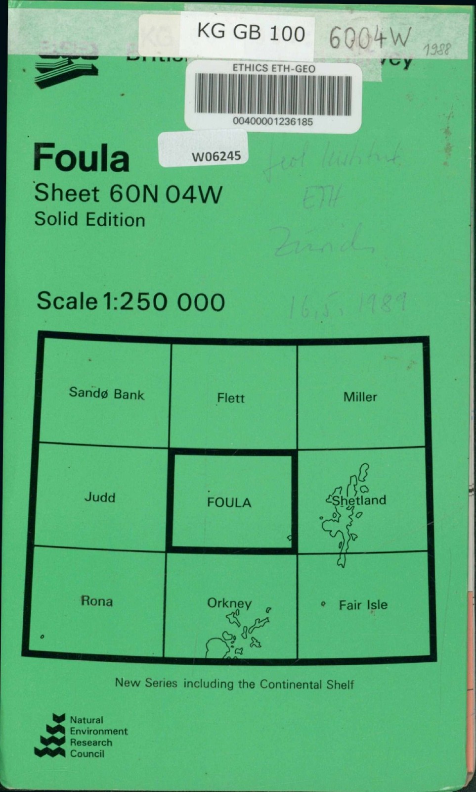 Solid Edition. Sheet 60N 04W. Foula. 1:250.000. | eBay