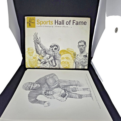 1960 SPORTS HALL of FAME Series 20 Illustrations BY Robert RIGER Tennis ...