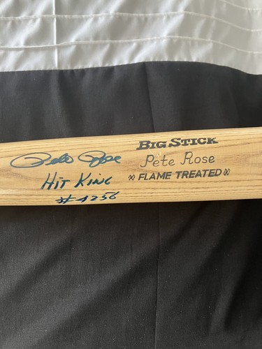 PETE ROSE AUTOGRAPHED SIGNED RAWLINGS ADIRONDACK BASEBALL BAT JSA COA ...