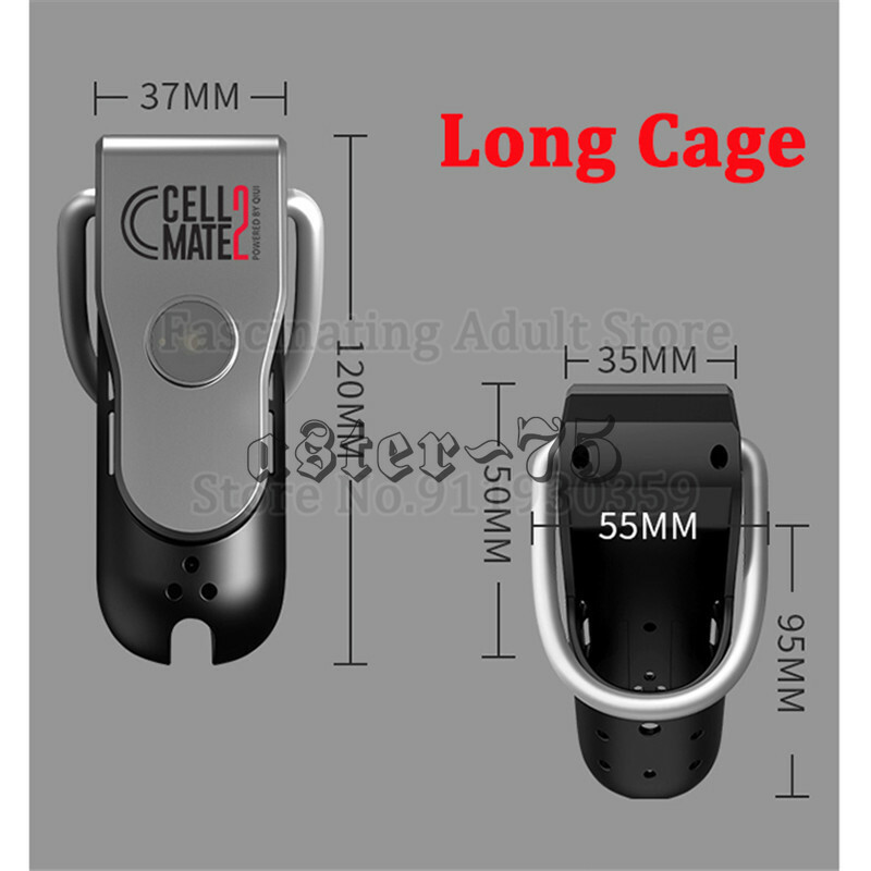 New QIUI Eletcri Chastity Cage APP Remote Control Ring Male Chastity ...