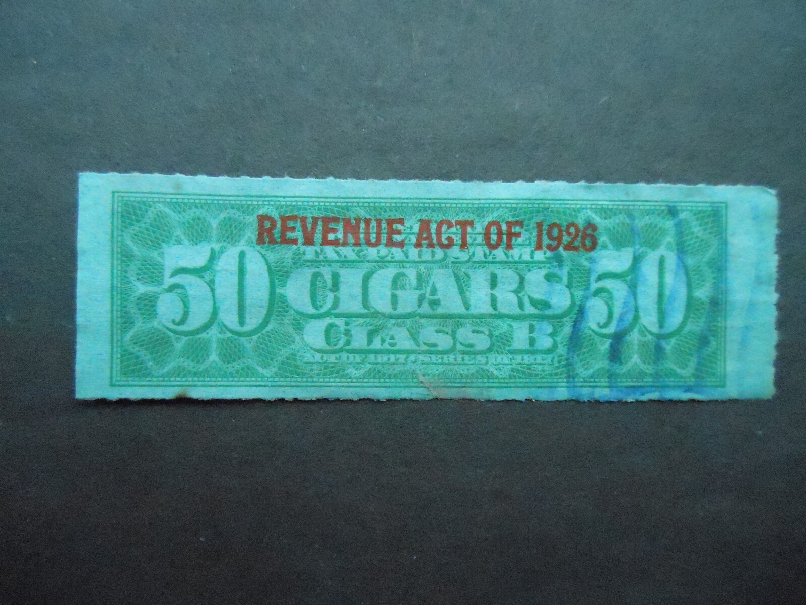 TC386a Series of 1926 Provisional 50 Class B Cigar Stamp | eBay