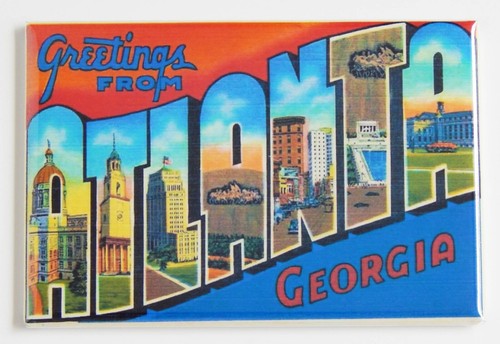 Greetings from Atlanta Georgia FRIDGE MAGNET travel souvenir | eBay