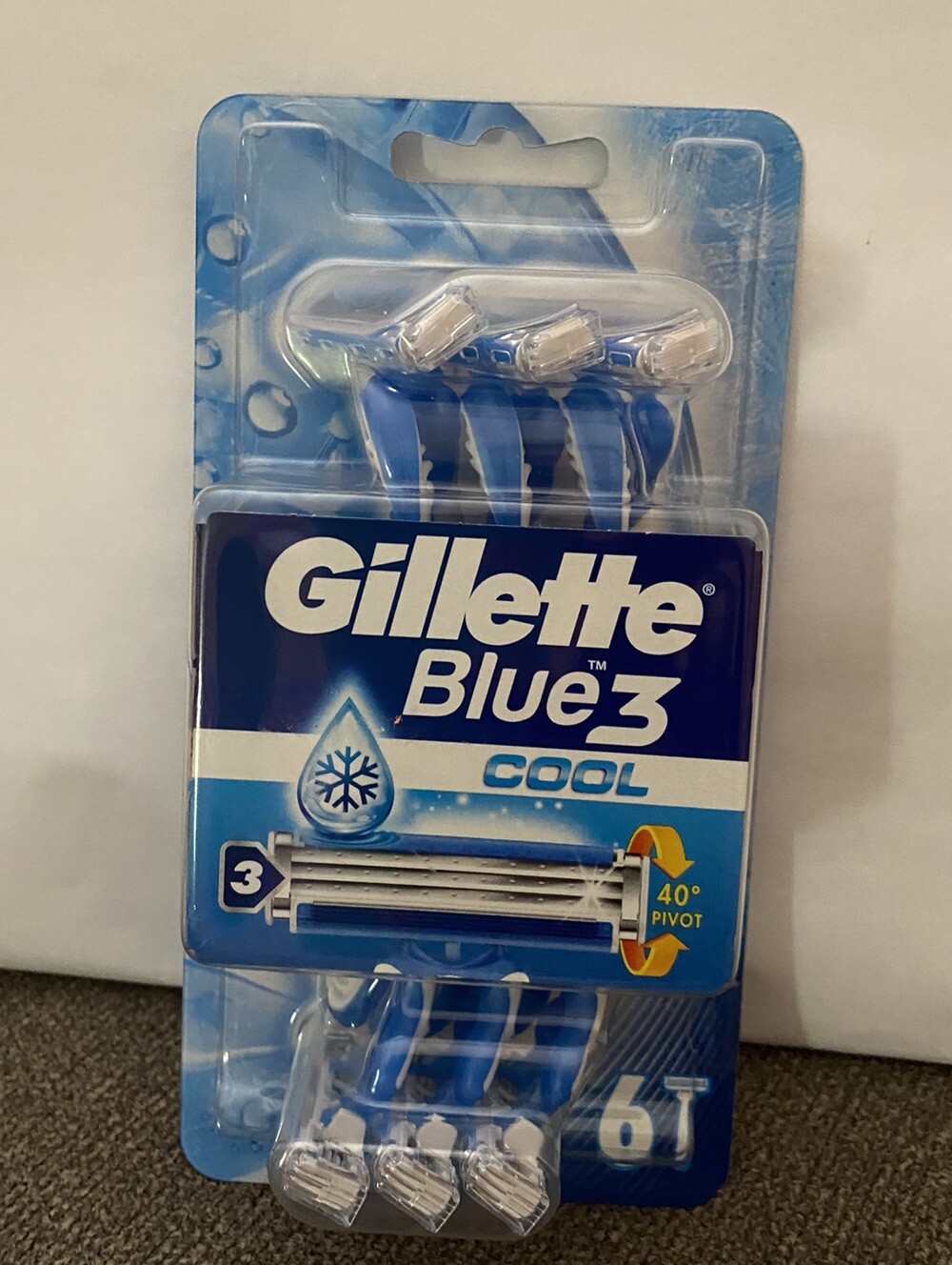 Gillete blue 3 Cool, pack of 6 razors with 3 blades each one New | eBay