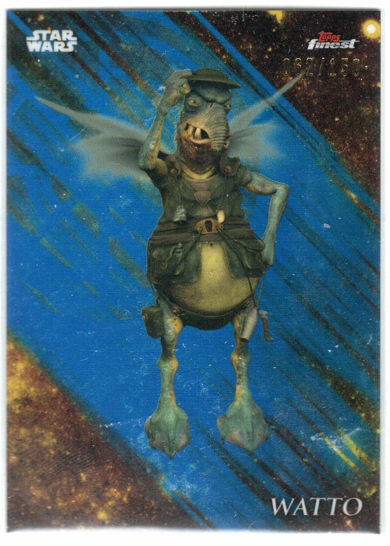 STAR WARS 2018 FINEST BLUE REFRACTOR PARALLEL 94 WATTO #D 062/150 | eBay