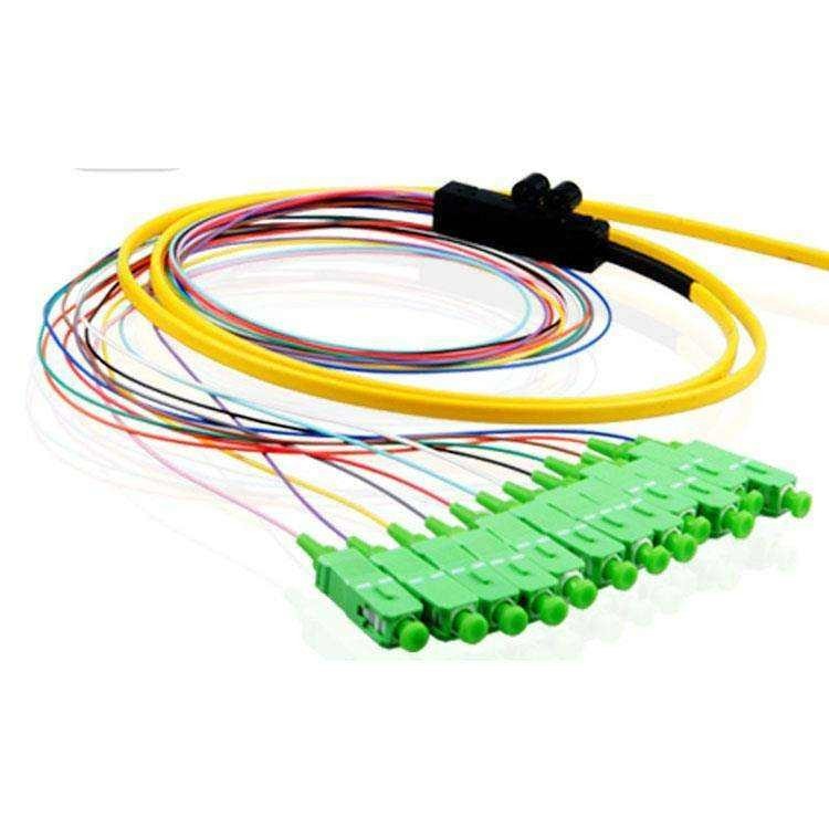 Single-mode ribbon pigtail 0.9mm 12F SC/APC Flat Fiber Optic Drop Cable ...