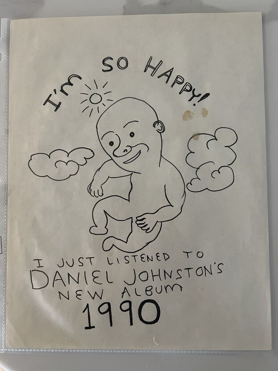 Daniel Johnston Original art Marker On Paper. “I'm So Happy Daniel Johnston Original art Marker On Paper. “I'm So Happy