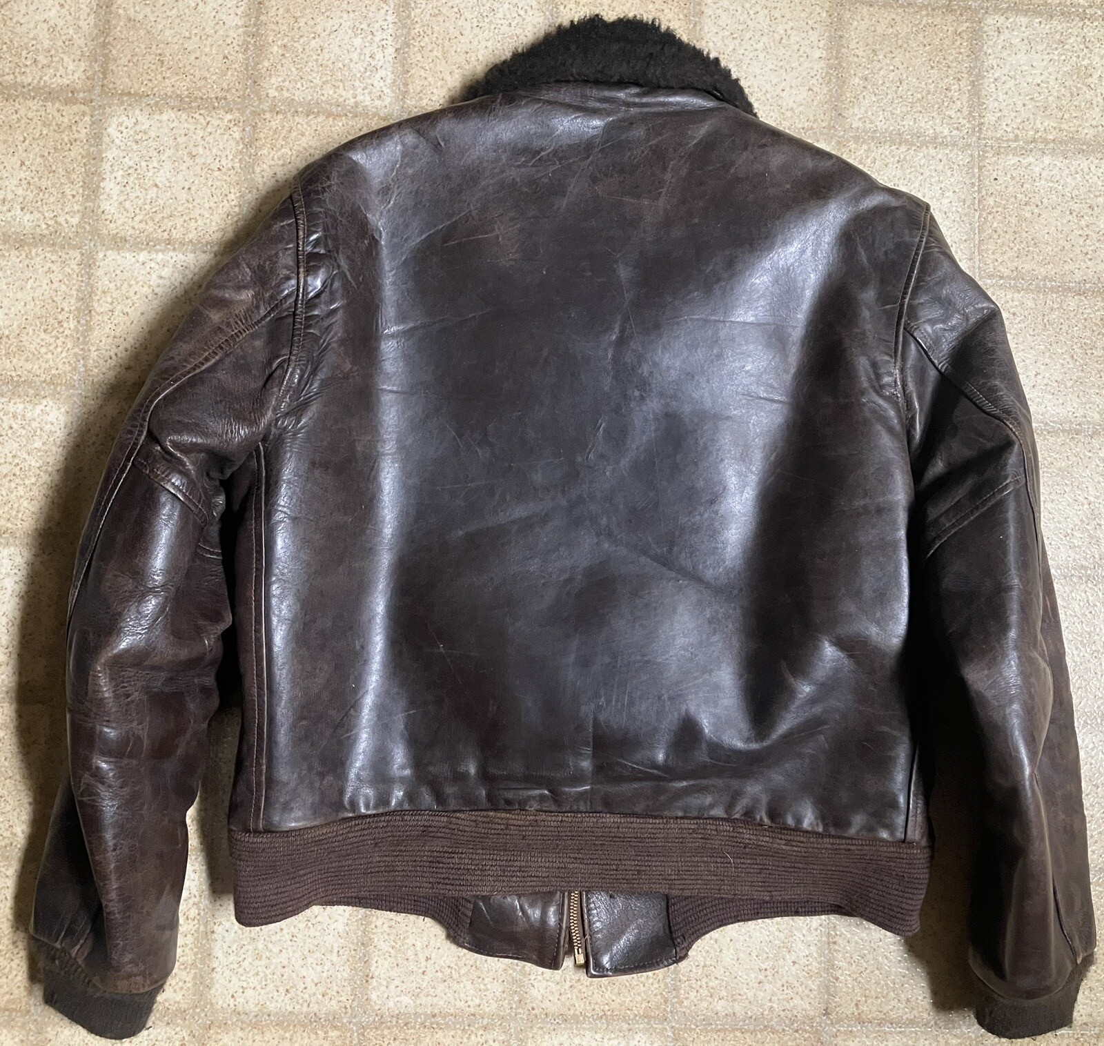 Vintage 40s Hercules Horsehide Leather Bomber Jacket WWll Wool Corduroy ...