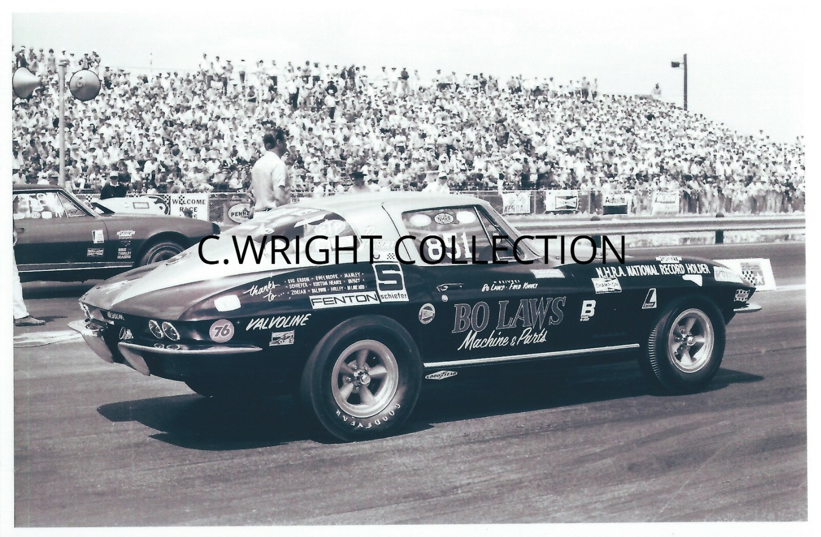1960s NHRA Drag Racing-BO LAWS-1967 427 Corvette-D/Sports-NATIONAL ...