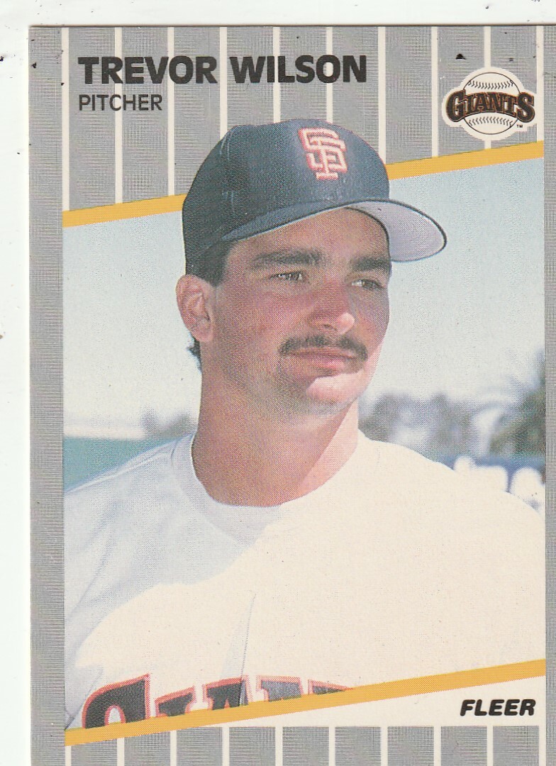 FREE SHIPPING-MINT-1989 Fleer Trevor Wilson #347 GIANTS PLUS BONUS ...