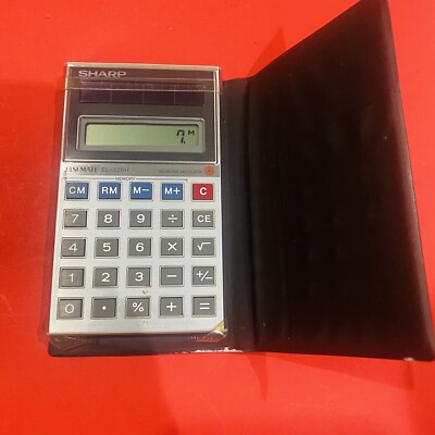 Vtg 80s Sharp EL-326H Calculator solar powered in excellent shape ...