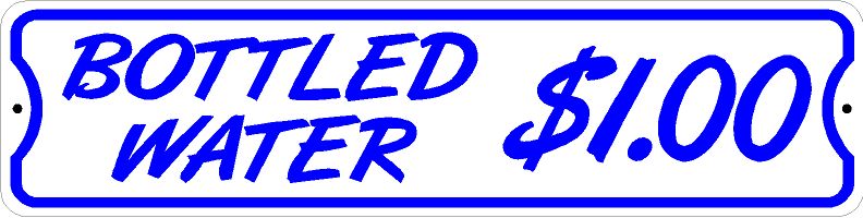 Bottled Water Sign