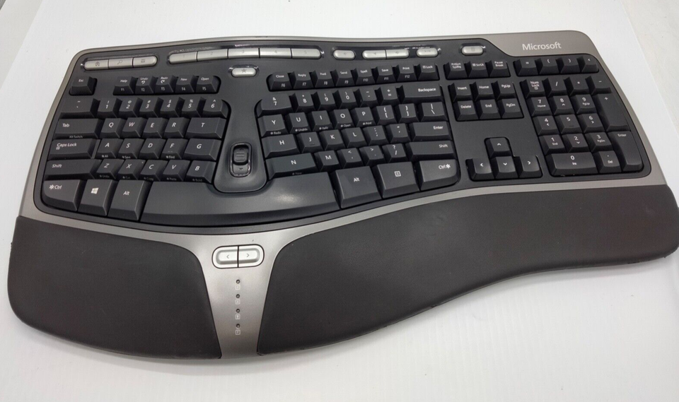 Microsoft 4000 V1.0 KU-0462 1048 lifter Natural Ergonomic Keyboard USB ...
